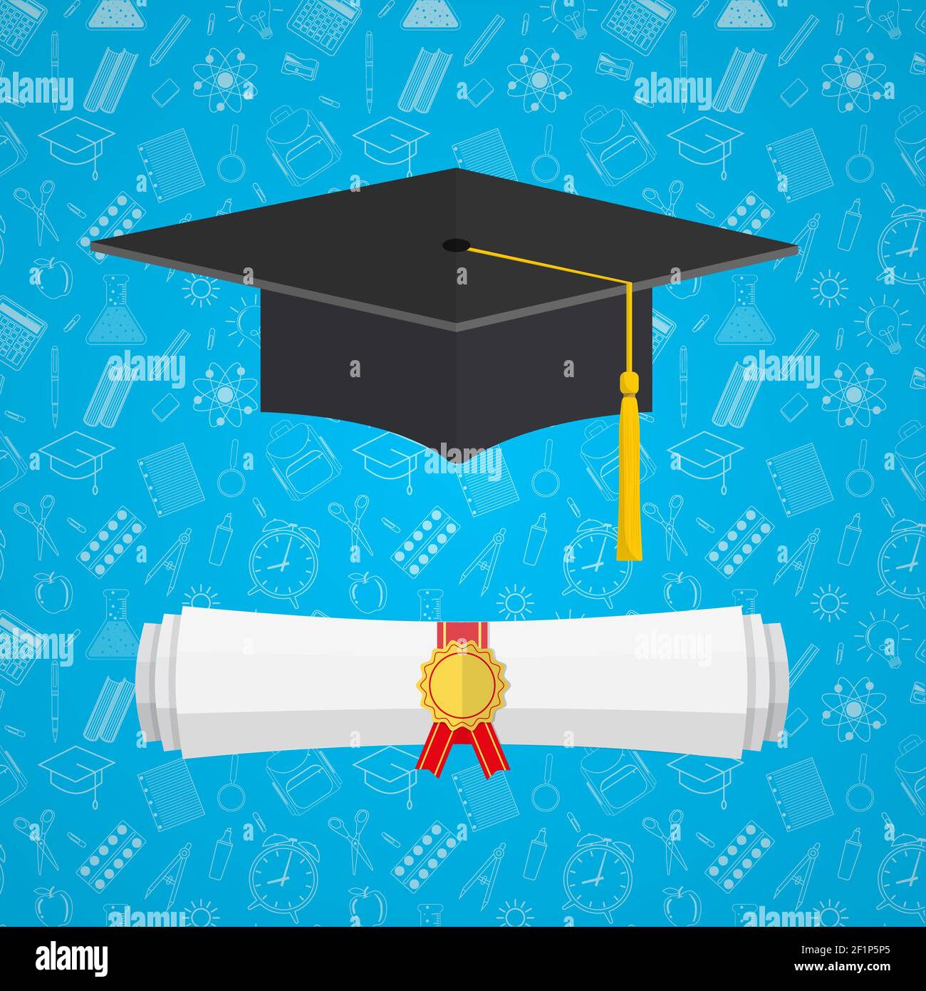 University student cap and diploma Stock Vector Image & Art - Alamy