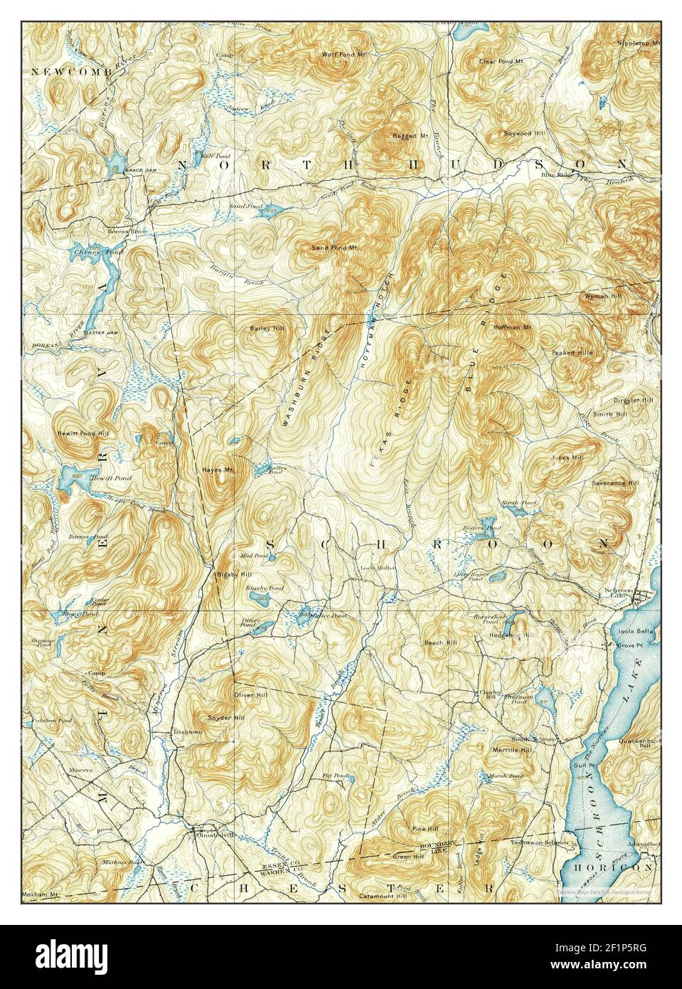 Schroon lake map High Resolution Stock Photography and Images - Alamy