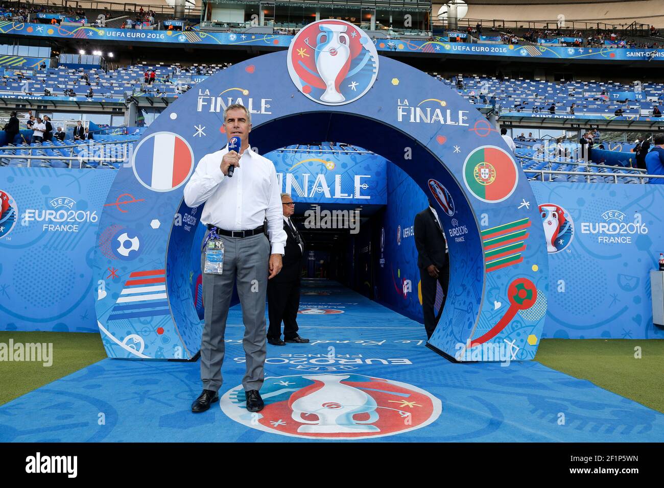 Speaker Marc Maury during the UEFA Euro 2016, Final football match ...