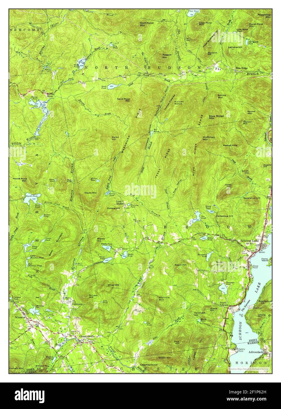 Schroon lake map High Resolution Stock Photography and Images - Alamy