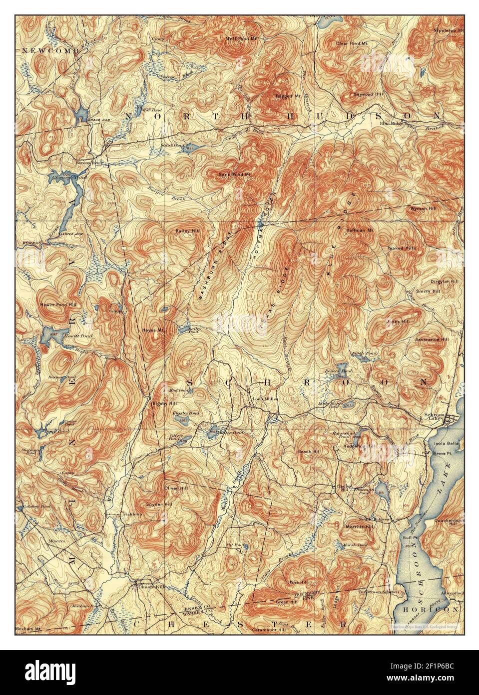 Schroon lake map High Resolution Stock Photography and Images - Alamy