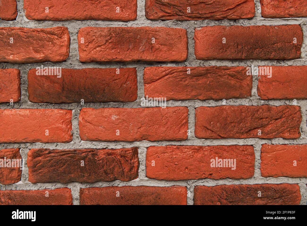 background of natural terracotta brick wall, top view Stock Photo - Alamy