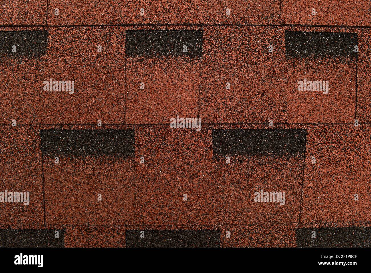 brown, grainy background of bituminous roofing tiles, top view Stock ...