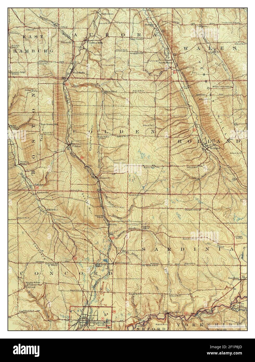 Map of springville new york hi-res stock photography and images - Alamy