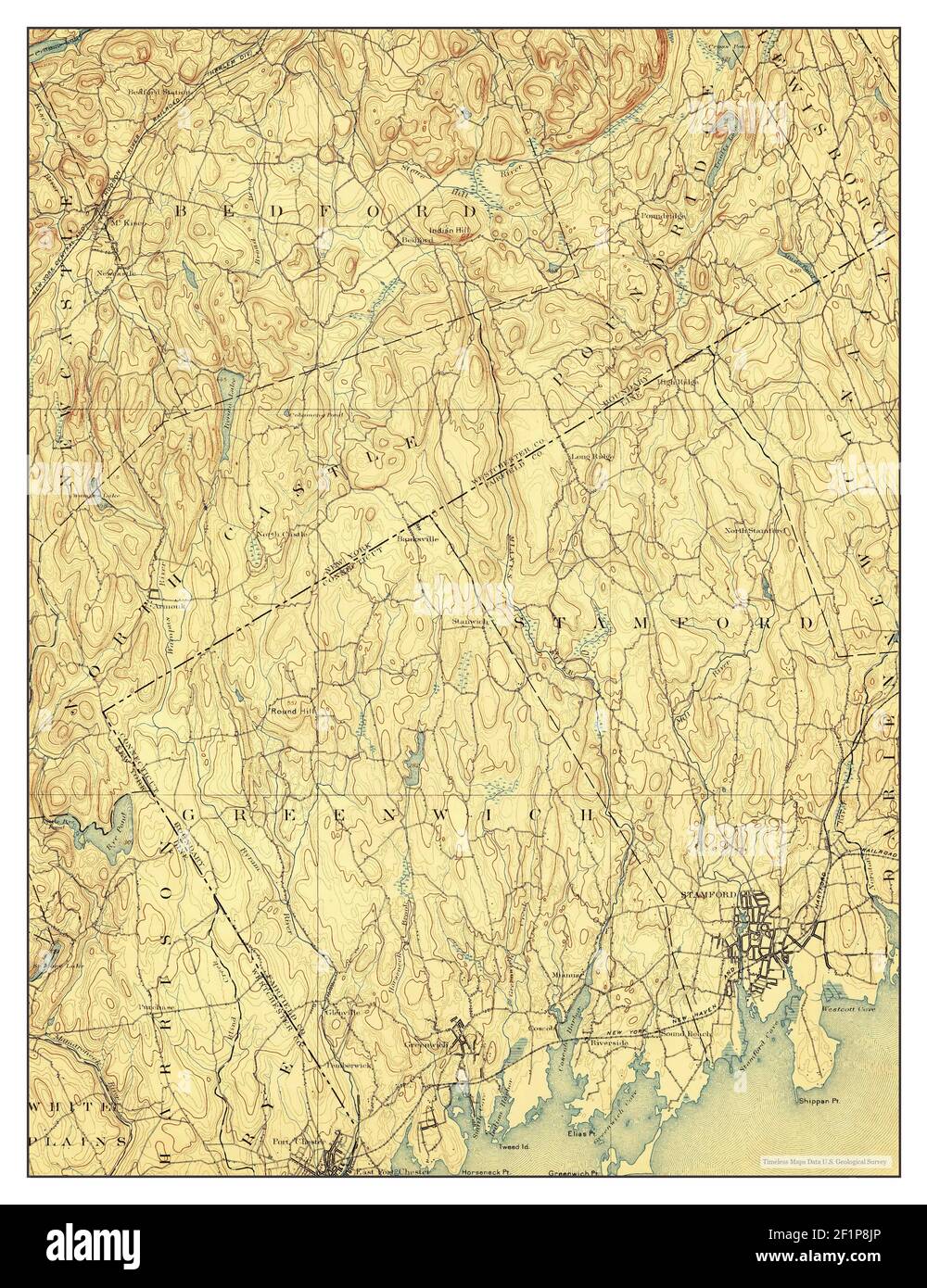 Stamford new york map hi-res stock photography and images - Alamy