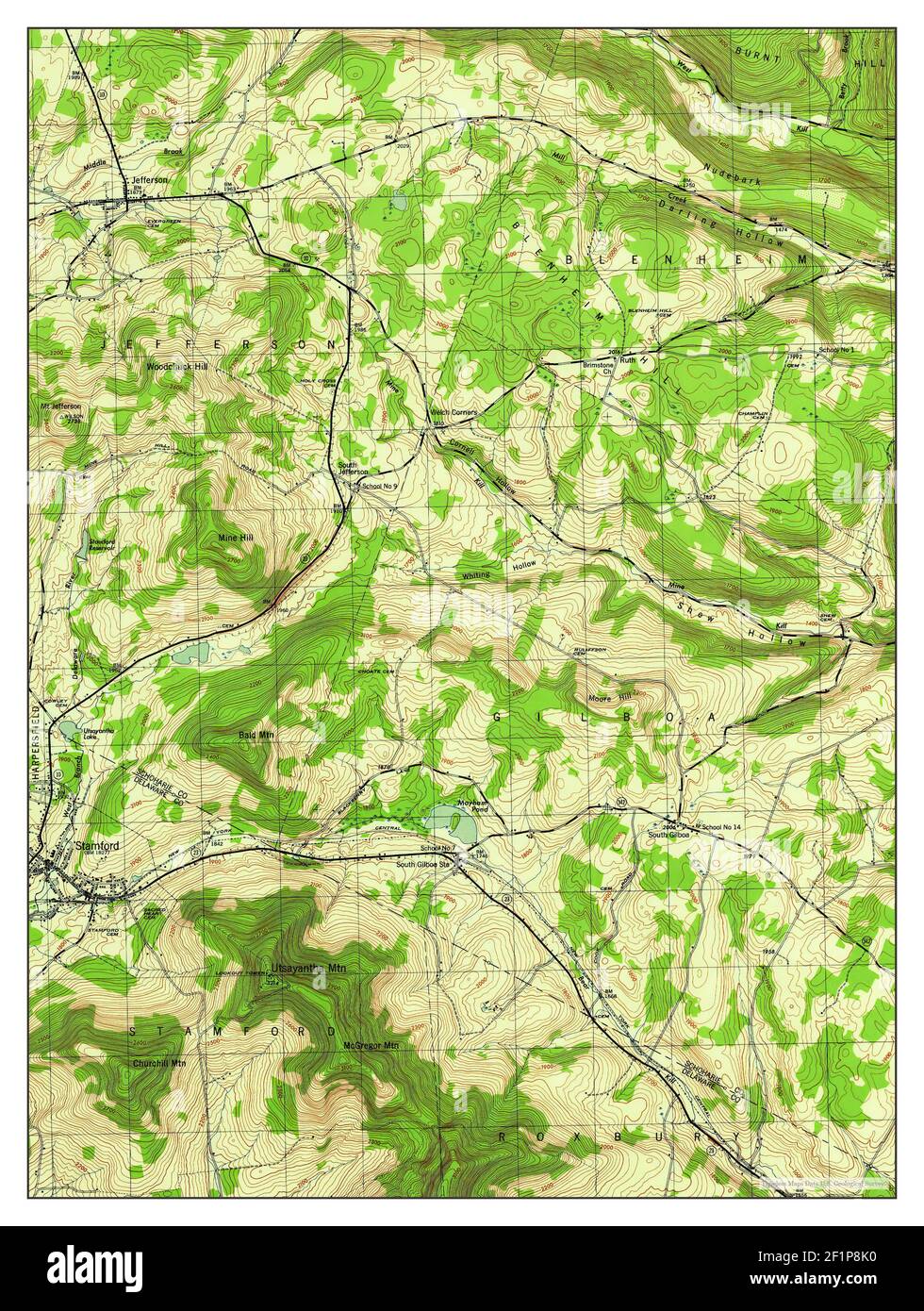 Map of stamford new york hi-res stock photography and images - Alamy