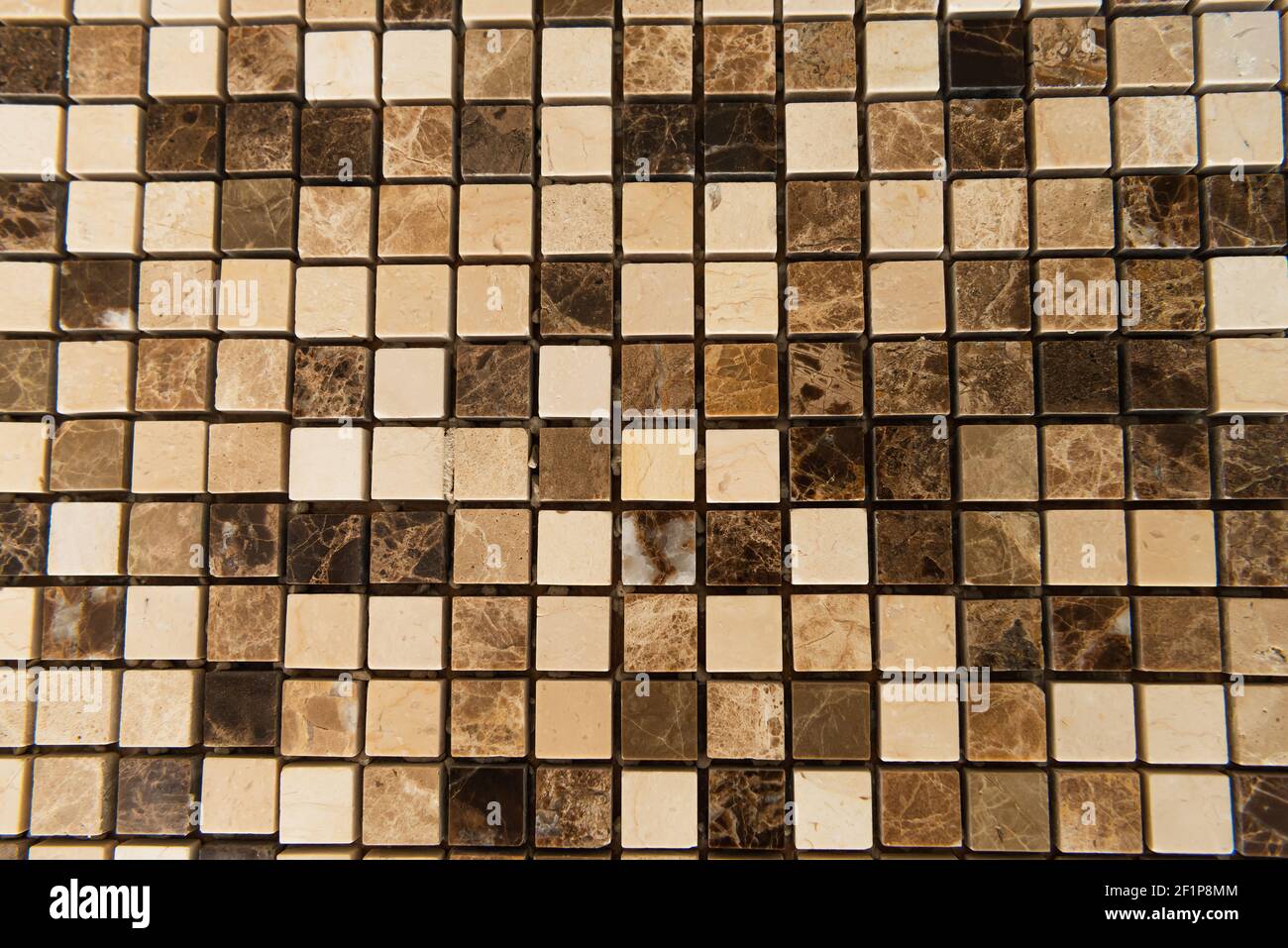 background of multicolored surface, with small marble tiles, top view ...