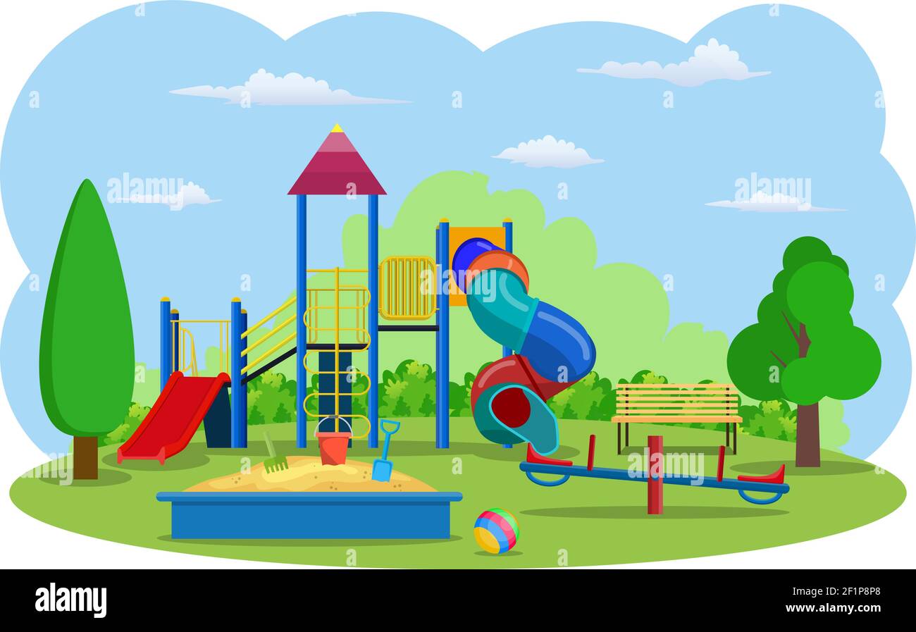 Kids playground. Buildings for city construction Stock Vector Image ...