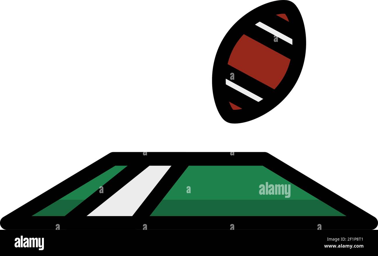 American Football Touchdown Icon. Editable Outline With Color Fill ...