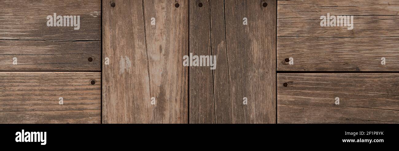natural wood, grey textured surface background, top view, banner Stock ...