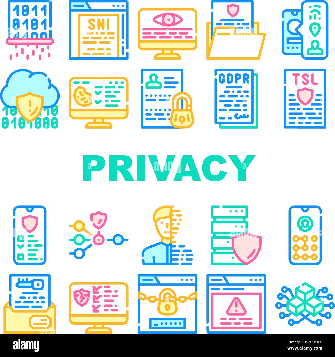 Policy icons pack hi-res stock photography and images - Alamy