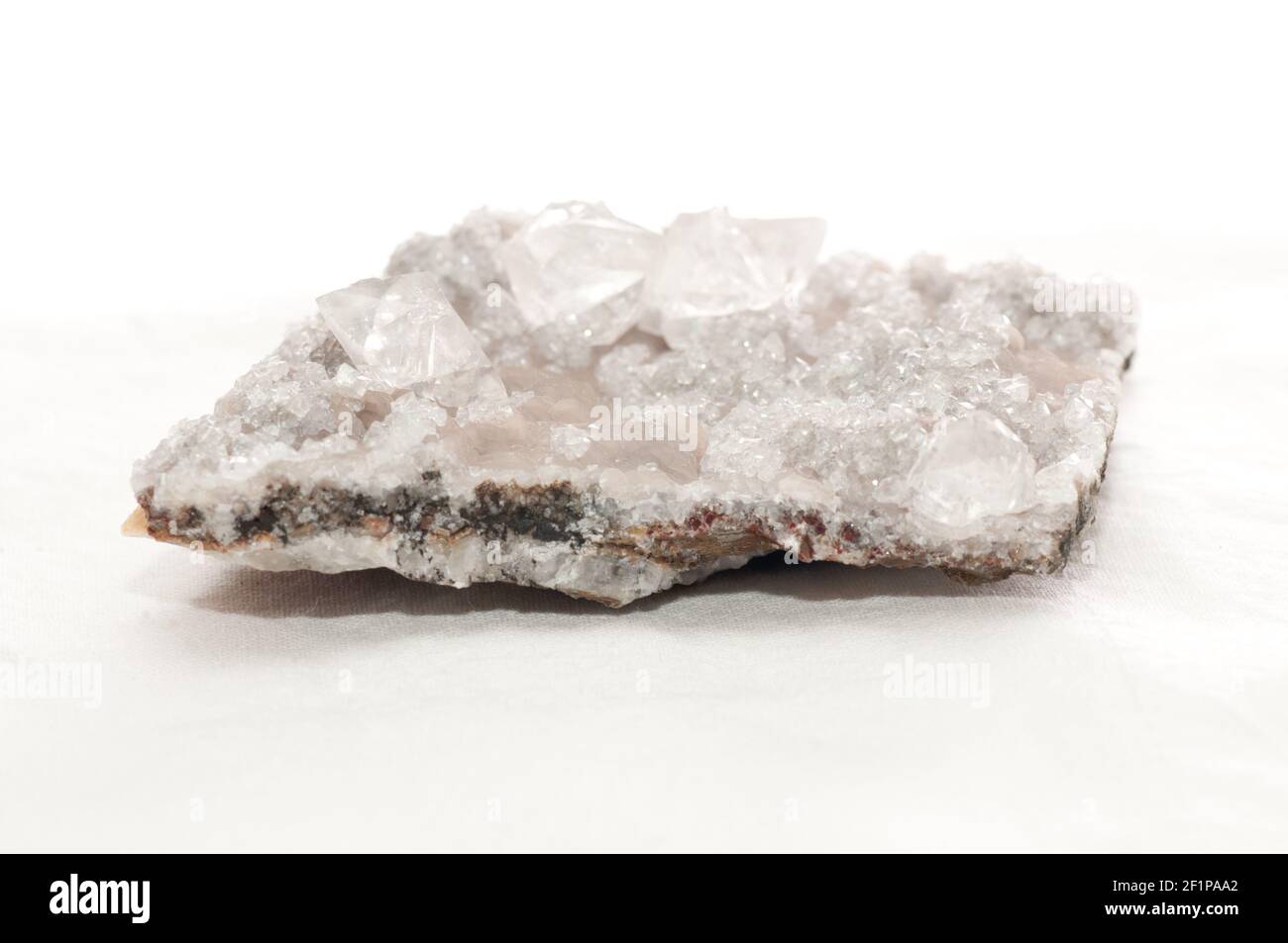 twin calcite crystal mineral sample, a rare earth minera Stock Photo ...