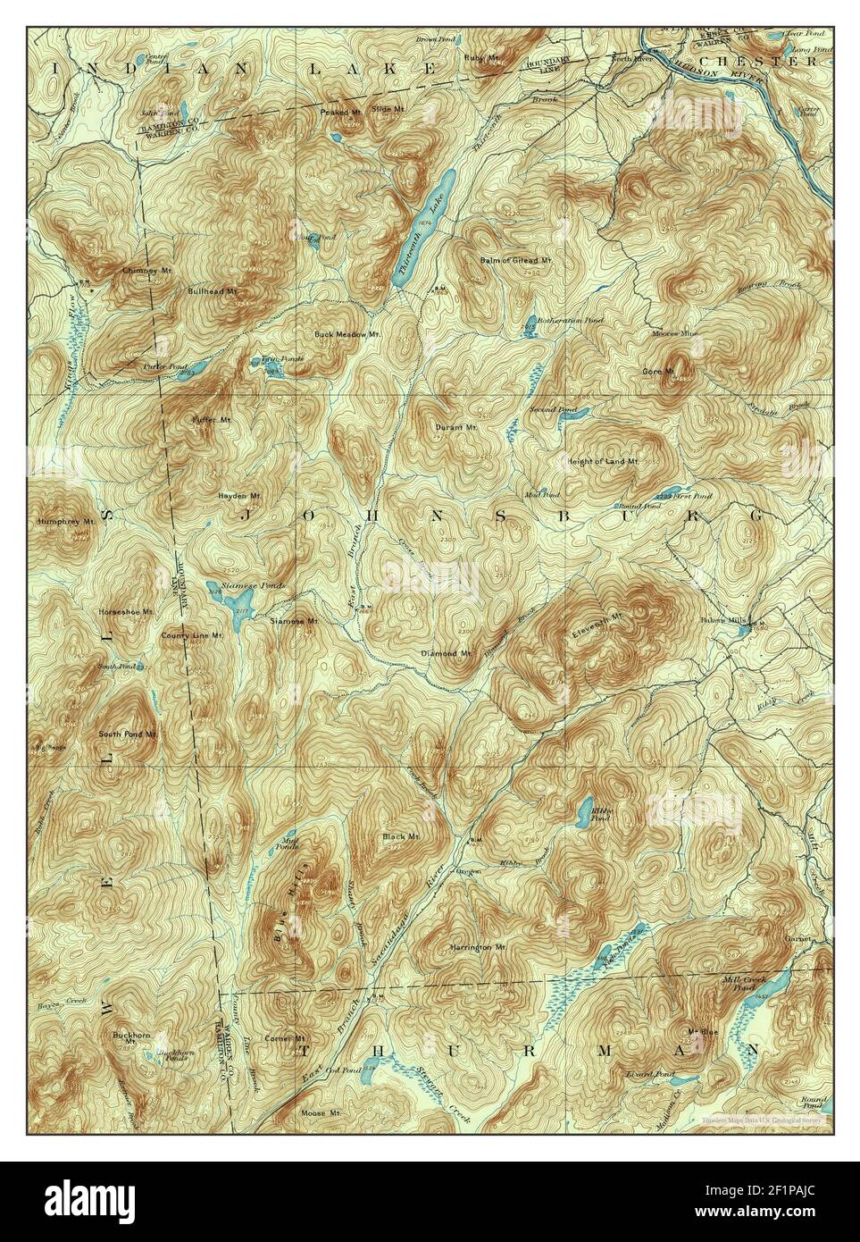 Thirteenth Lake, New York, map 1898, 1:62500, United States of America ...