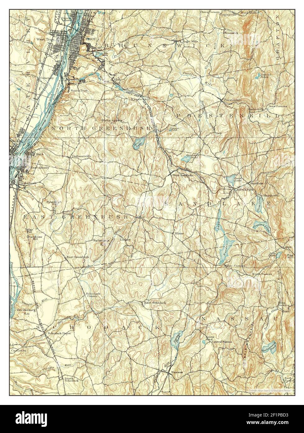 Map of troy new york Cut Out Stock Images & Pictures - Alamy