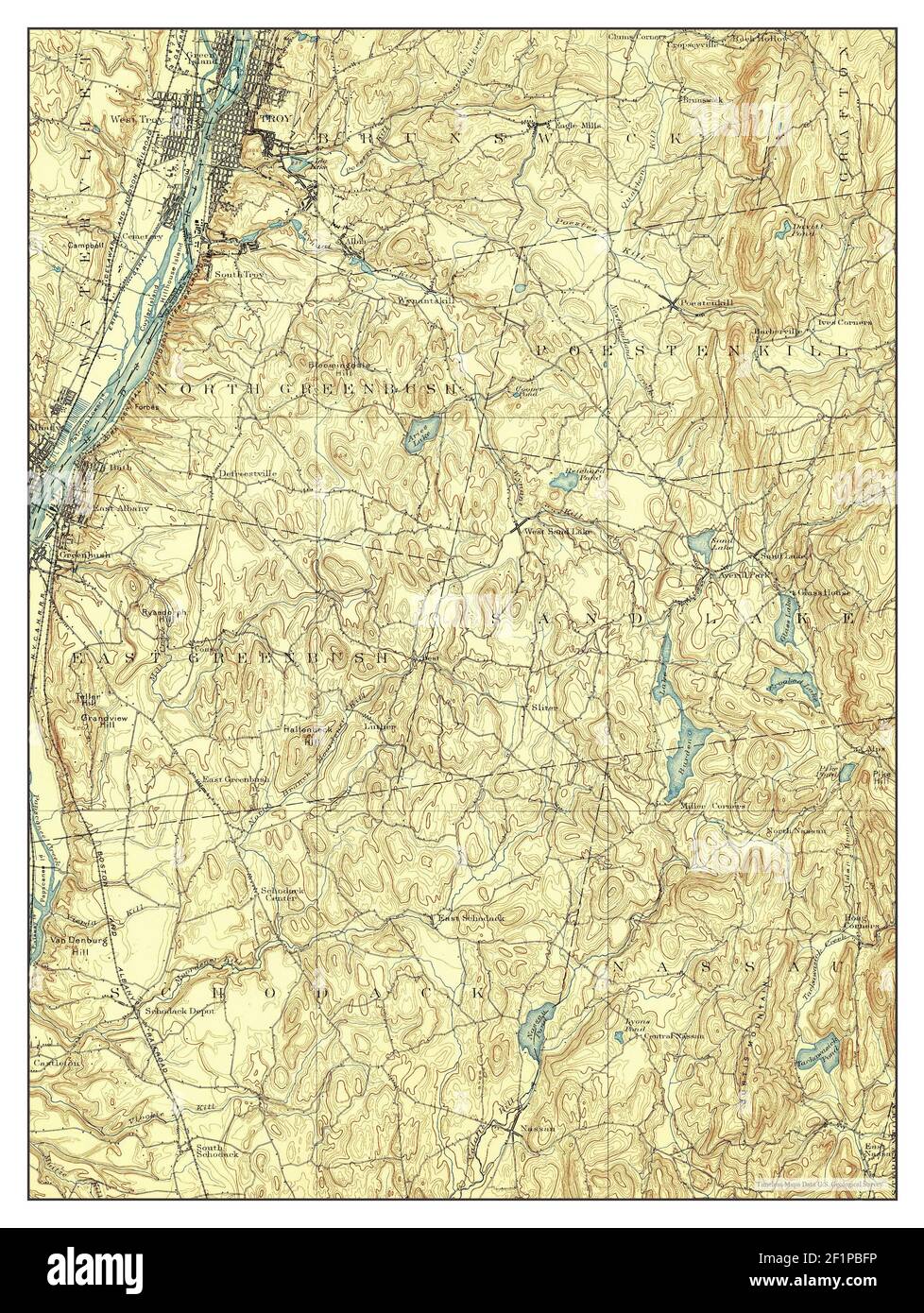 Troy new york map Cut Out Stock Images & Pictures - Alamy
