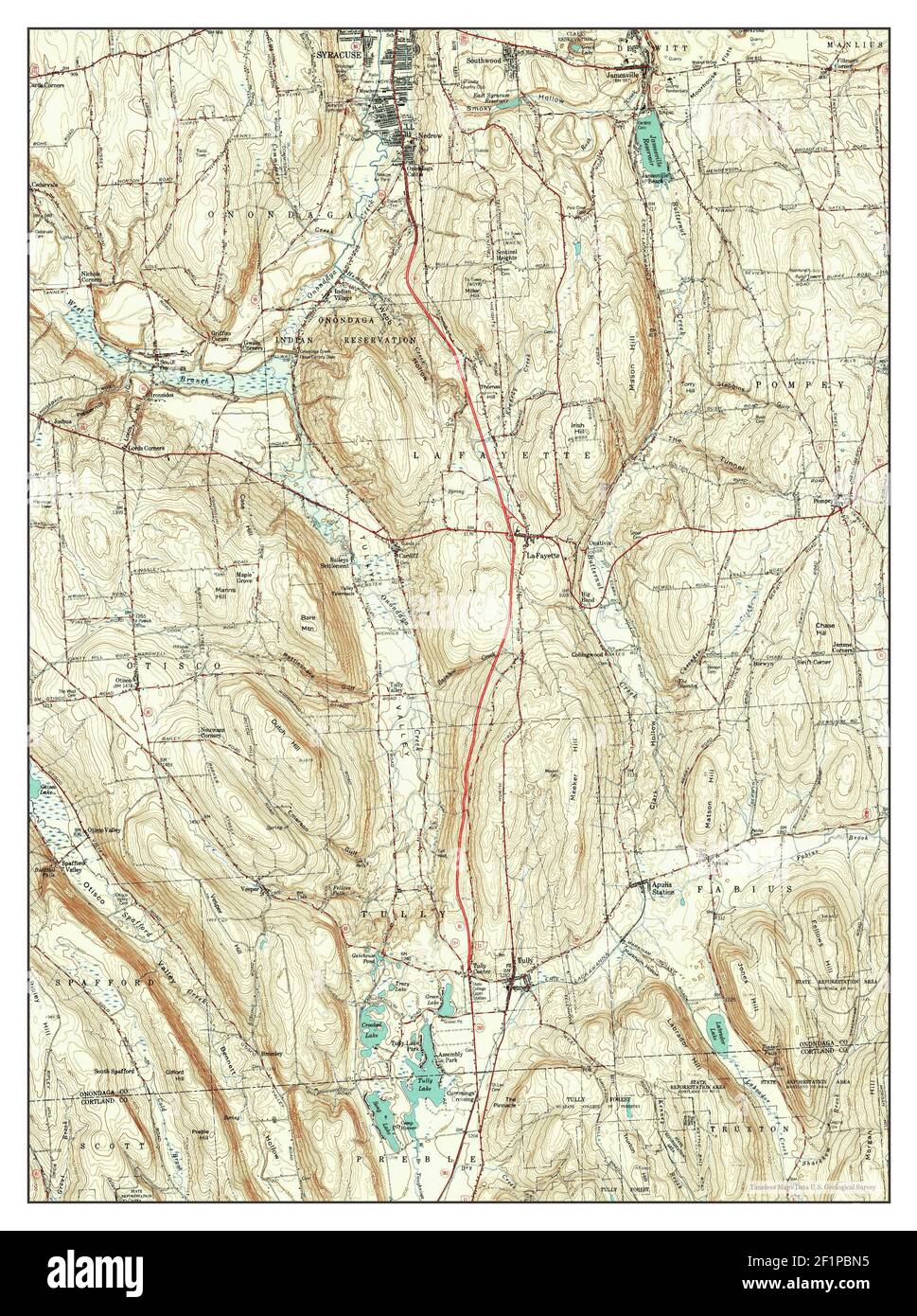 Tully, New York, map 1955, 1:62500, United States of America by ...