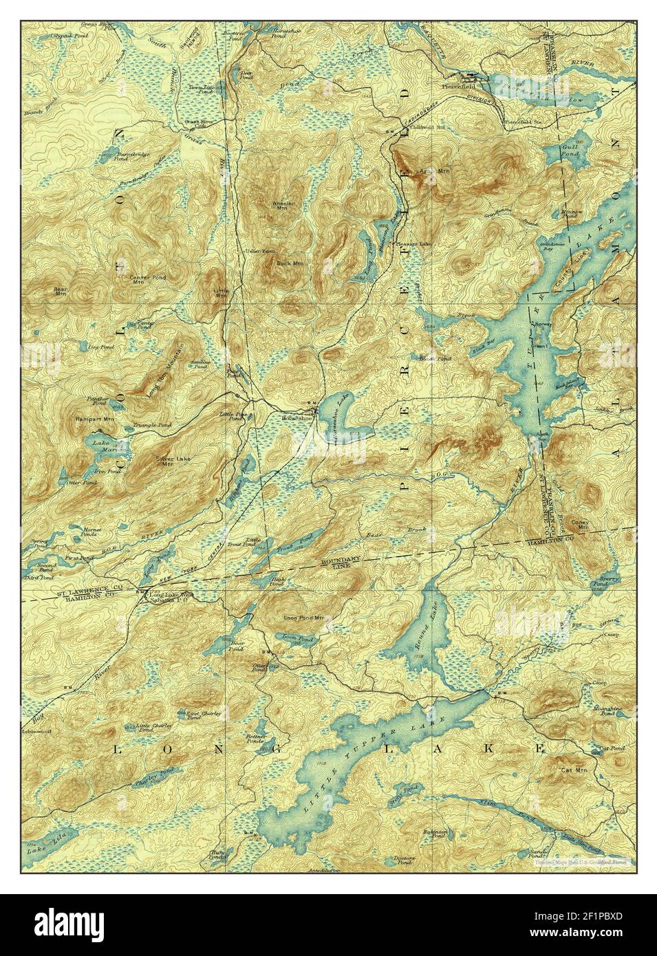 Map of tupper lake hi-res stock photography and images - Alamy