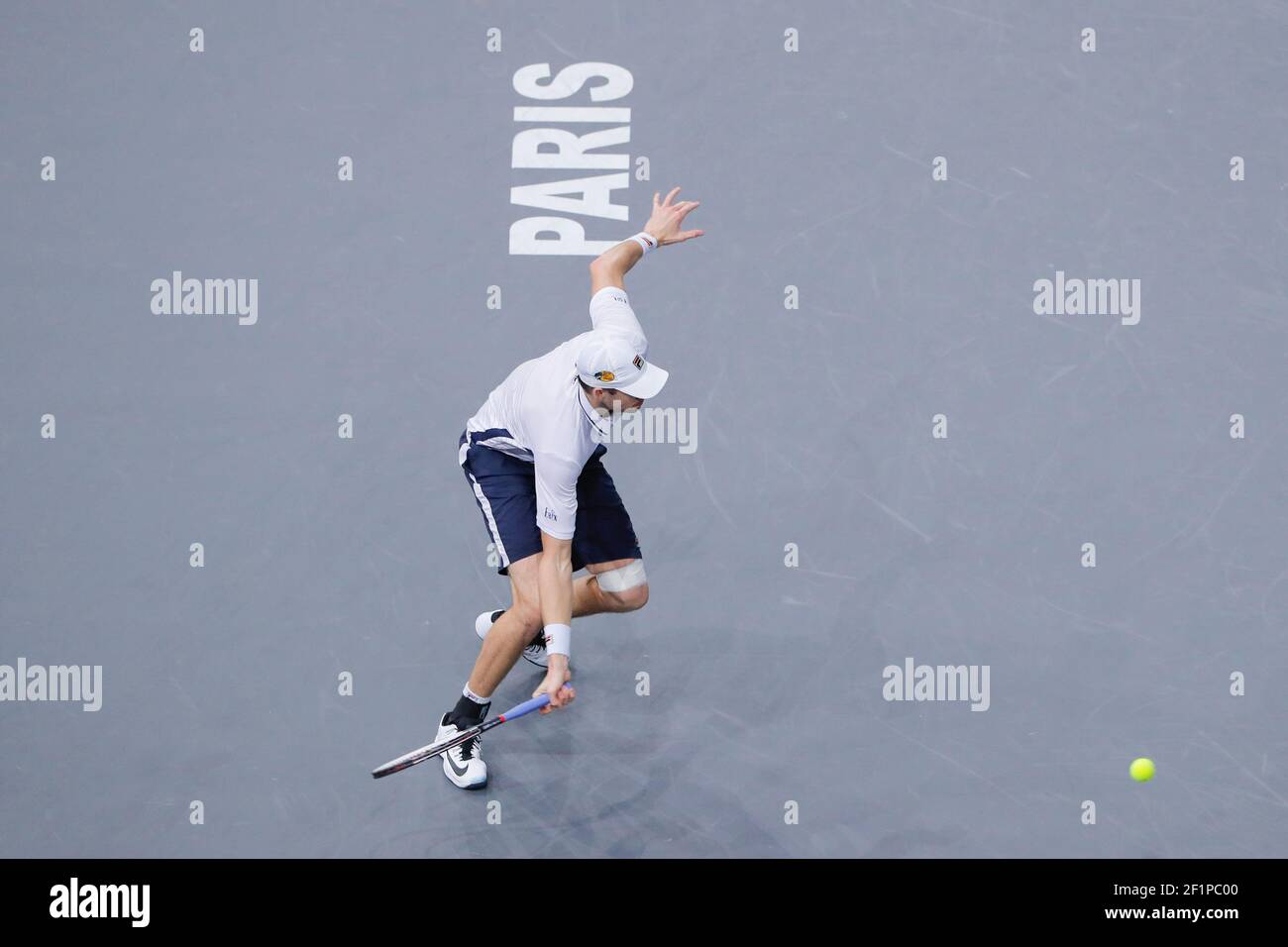 John ISNER (USA) during the final of BNP Paribas Masters Paris 2016 ...