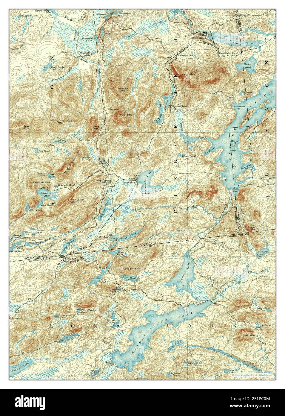 Map of tupper lake hi-res stock photography and images - Alamy