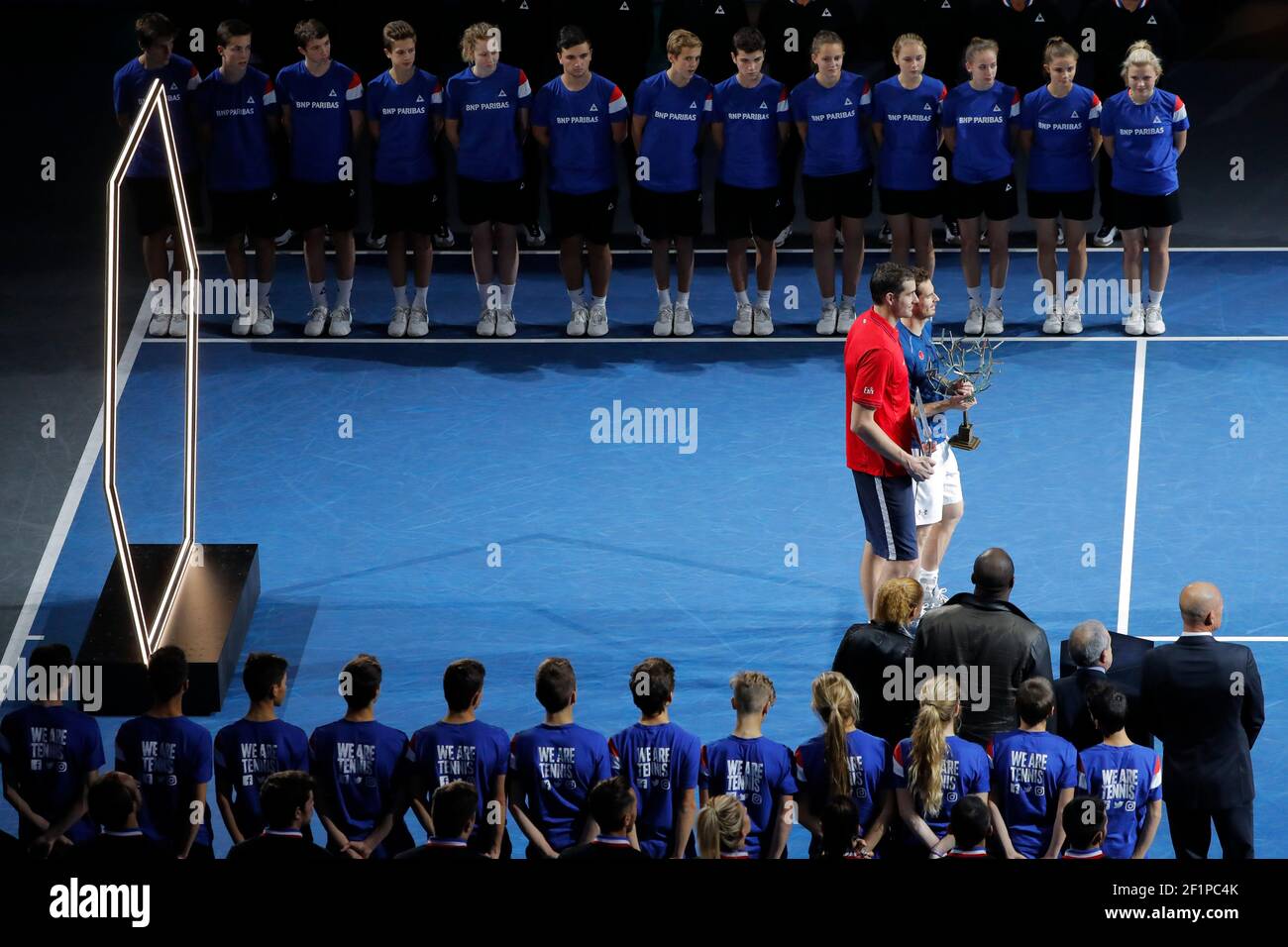 Ceremony trophy for the win Andy MURRAY (GBR), John ISNER (USA) during ...