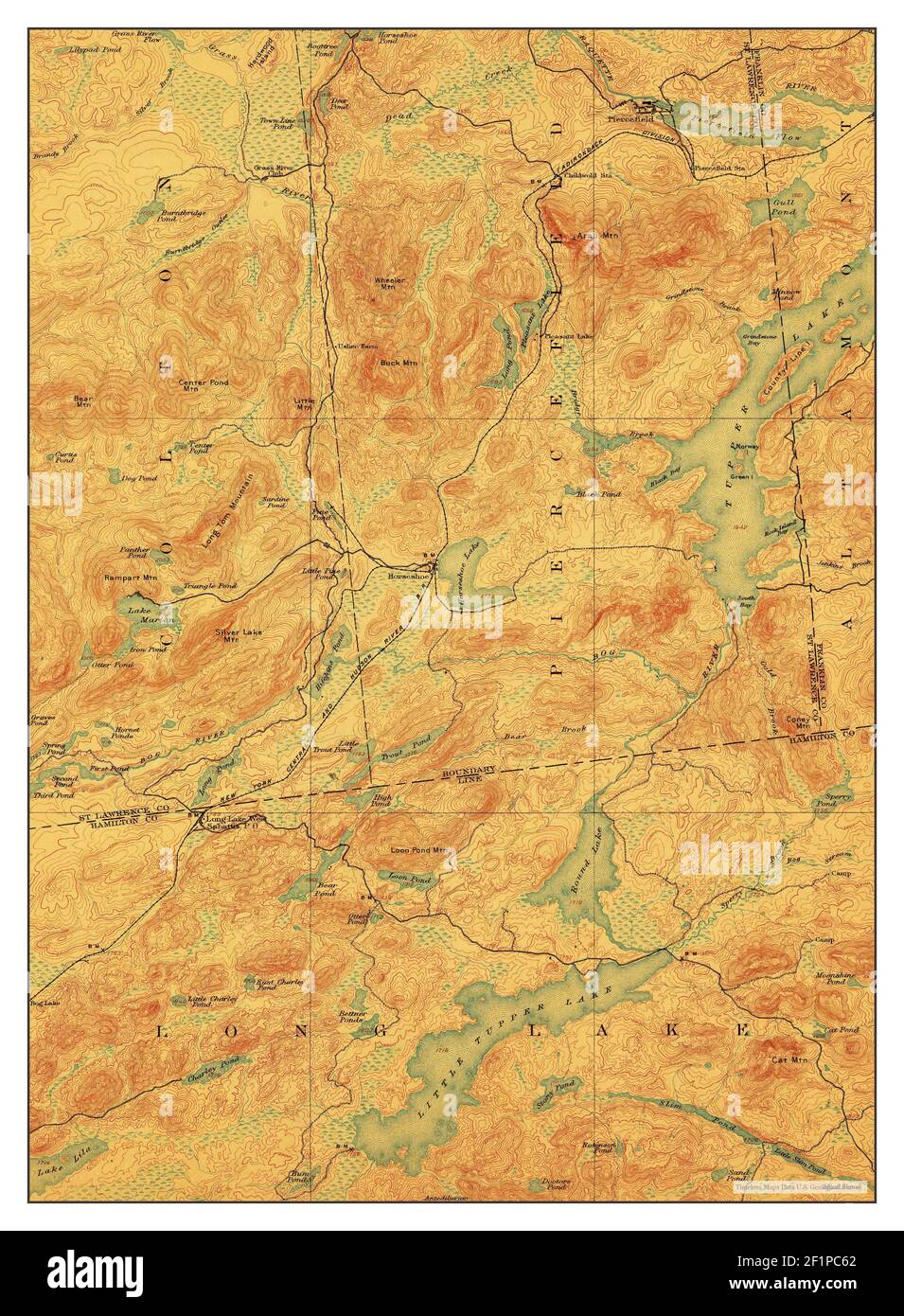 Map of tupper lake hi-res stock photography and images - Alamy