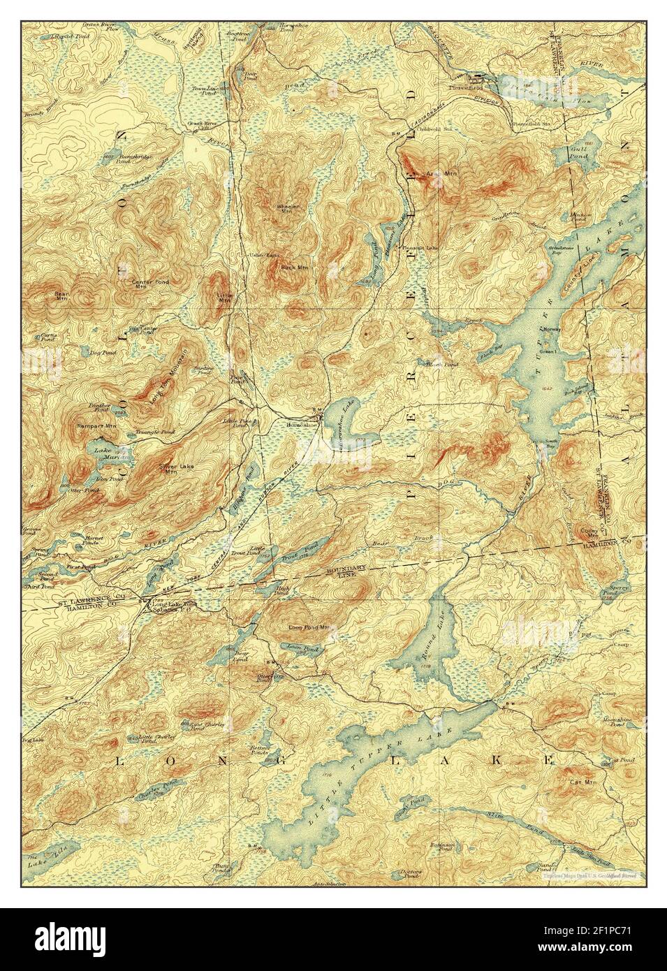 Map of tupper lake hi-res stock photography and images - Alamy