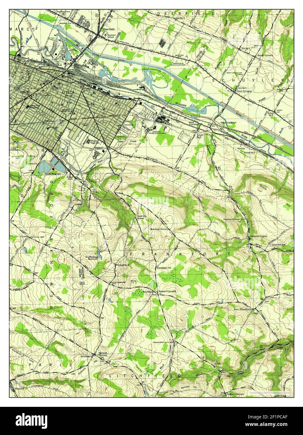 Map of utica new york Cut Out Stock Images & Pictures - Alamy