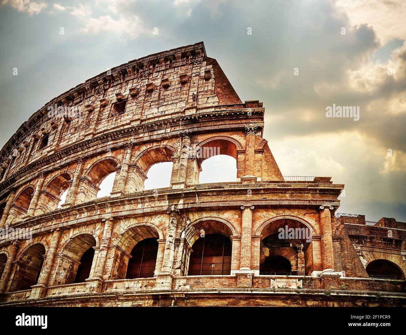 Colosseum great symbol of Roman empire Stock Photo - Alamy