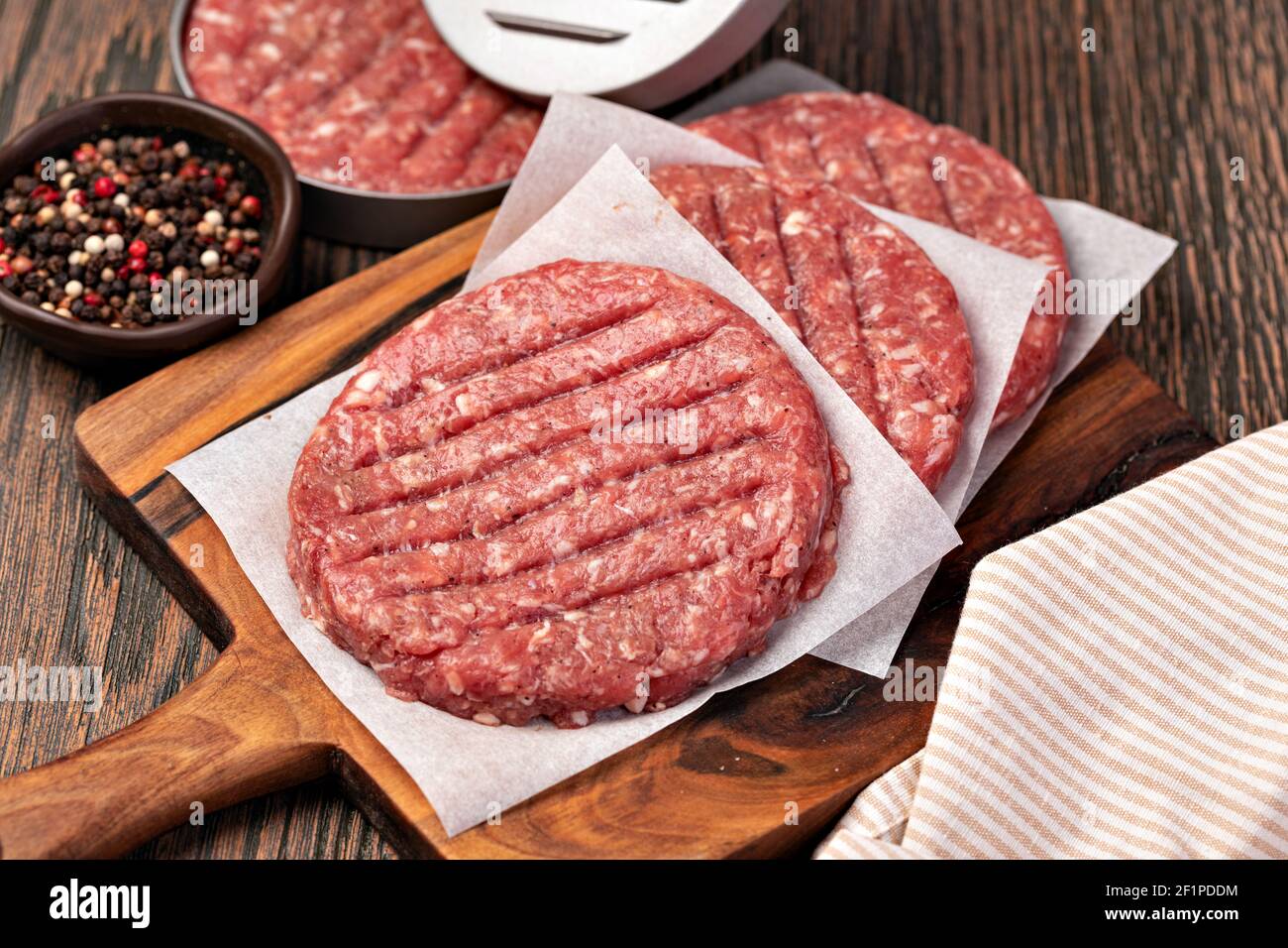 Raw Ground beef meat Stock Photo - Alamy