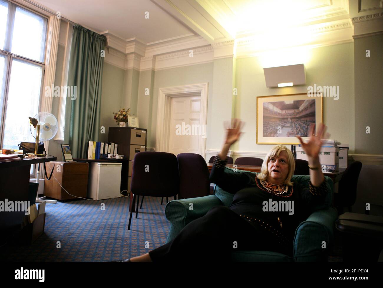 Anne Widdecombe in her office in Westminster. pic David Sandison 3/10 ...