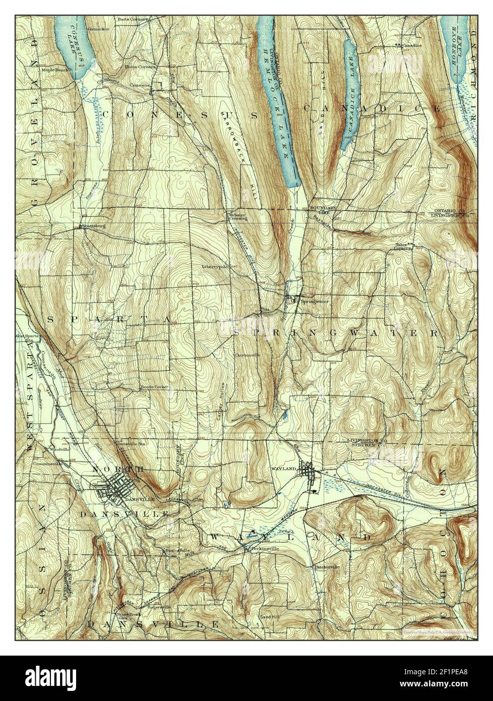 Map of wayland new york hi-res stock photography and images - Alamy