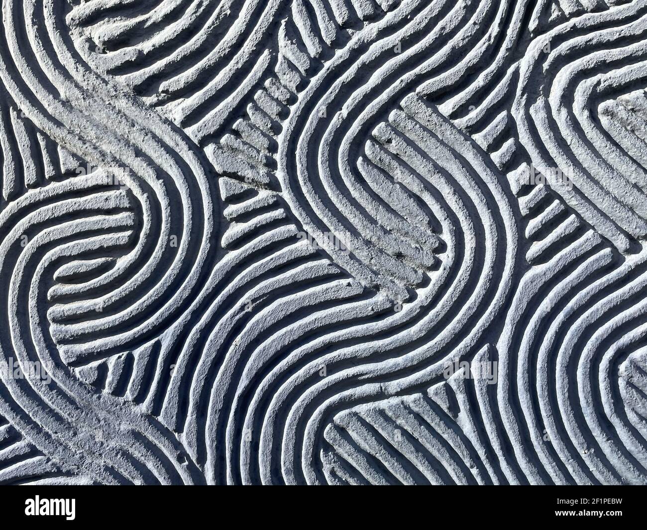 blue plaster wall with wave pattern - background texture Stock Photo - Alamy