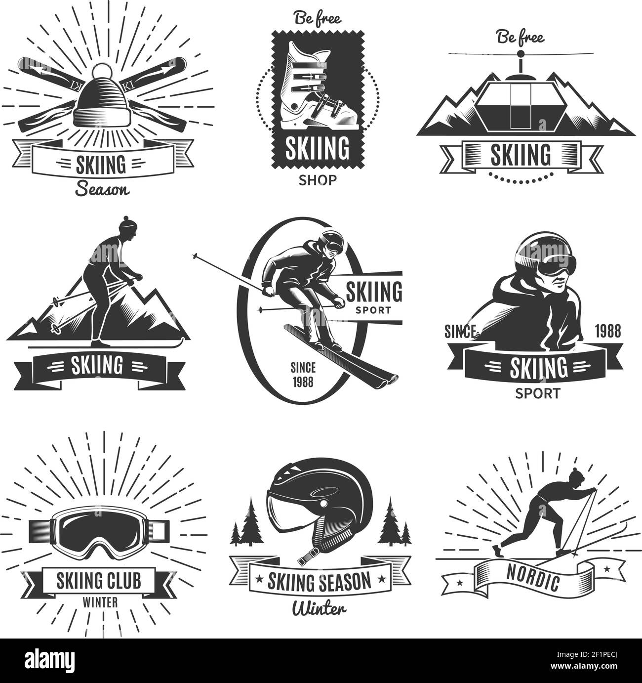 Nordic Skiing Logos