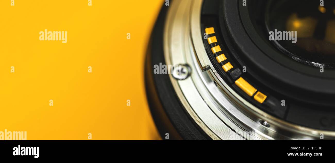 Photo camera repair banner in service center, maintenance support for ...