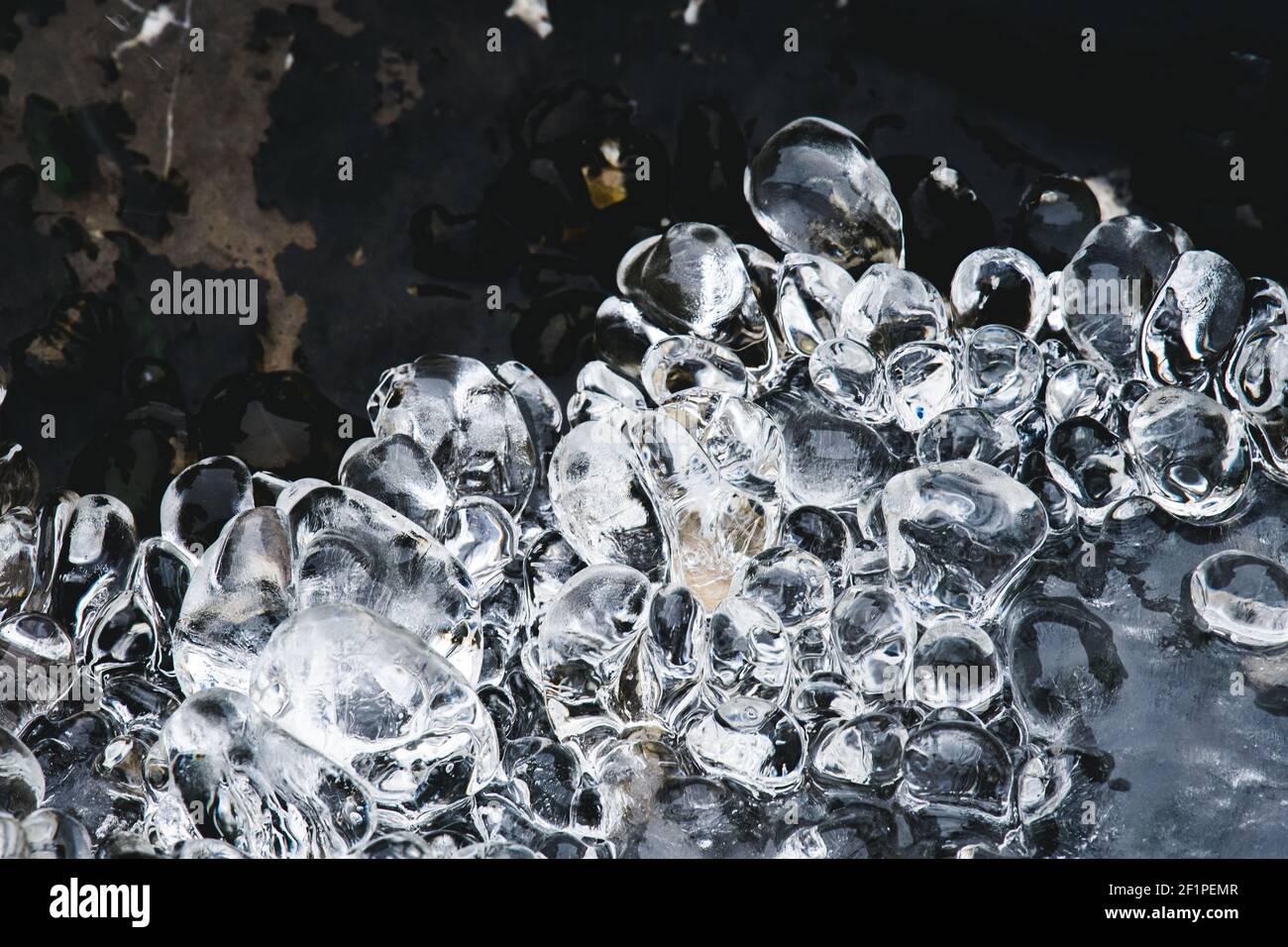ice structure in cold winter weather an ideal background Stock Photo ...