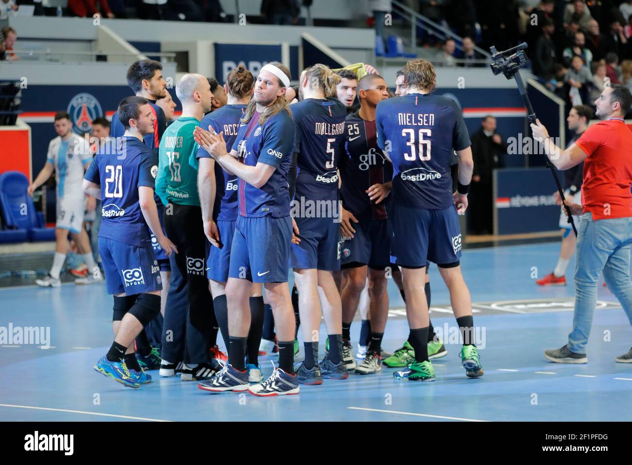Mikkel Hansen (PSG Hanball) scored the last goal to win the game and ...