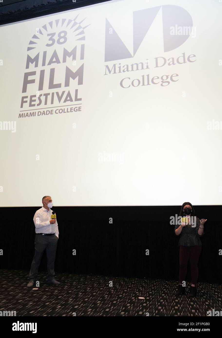 MIAMI, FL - MARCH 8: Miami Film Festival Director Jaie Laplante and ...