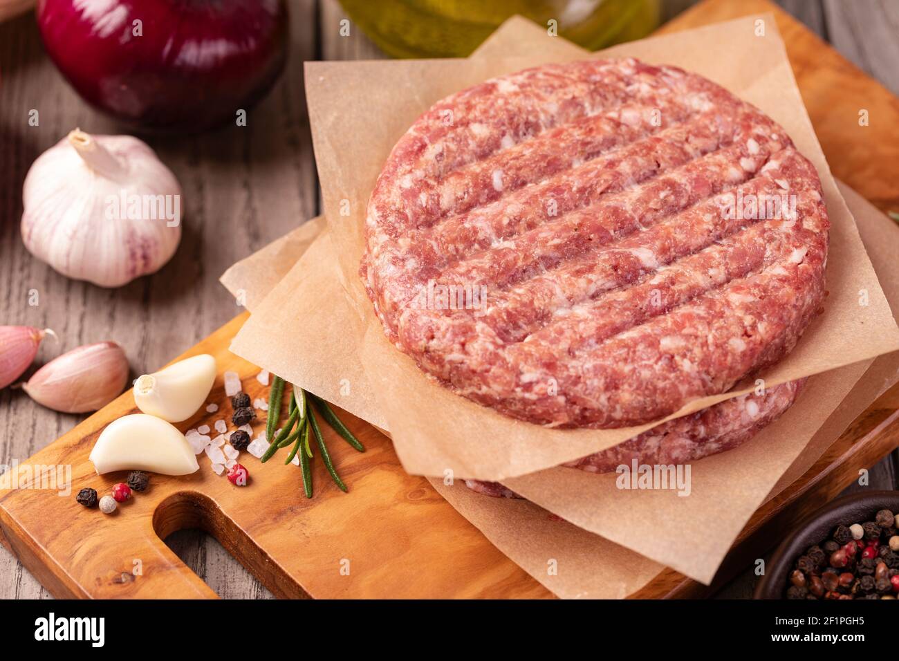 Raw Ground beef meat Stock Photo - Alamy