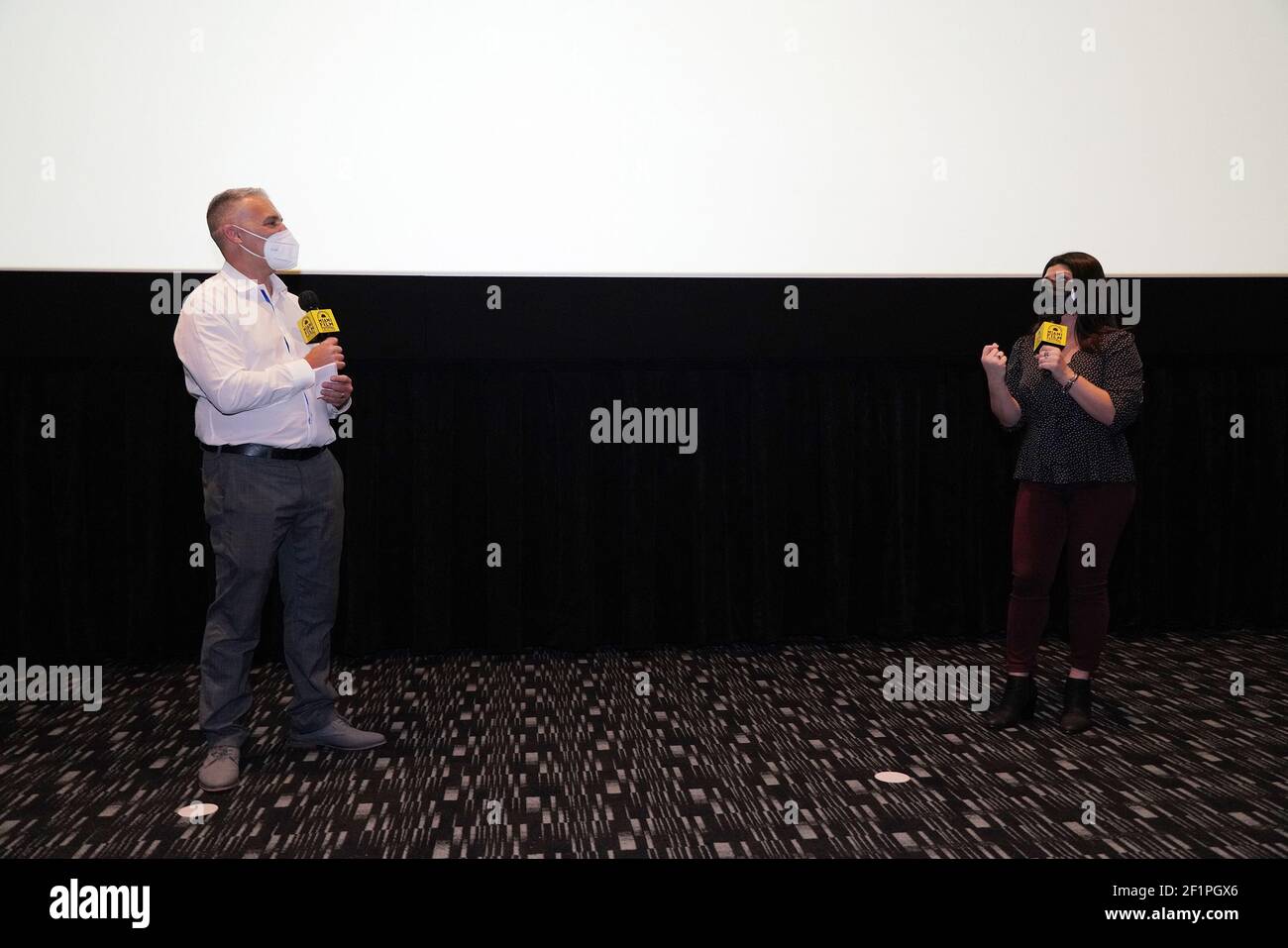 MIAMI, FL - MARCH 8: Miami Film Festival Director Jaie Laplante and ...