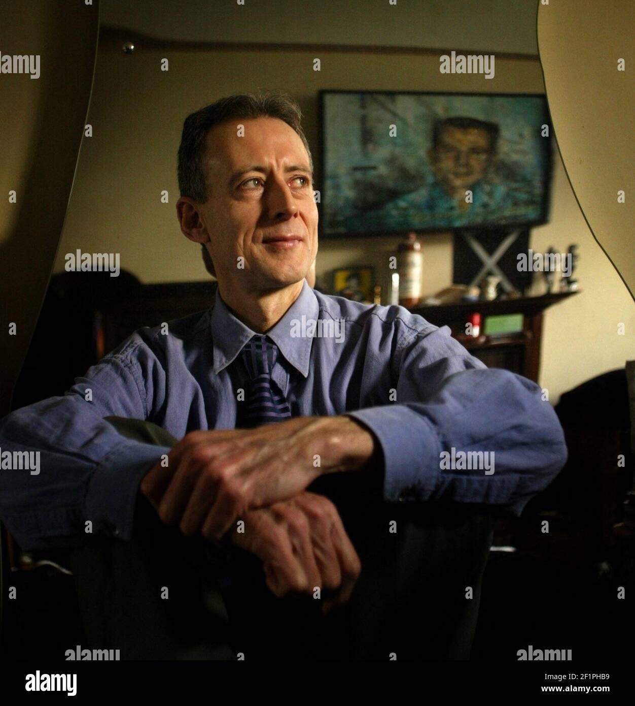 Peter Tatchell at home in south Londonpic David Sandison 27/1/2006 ...
