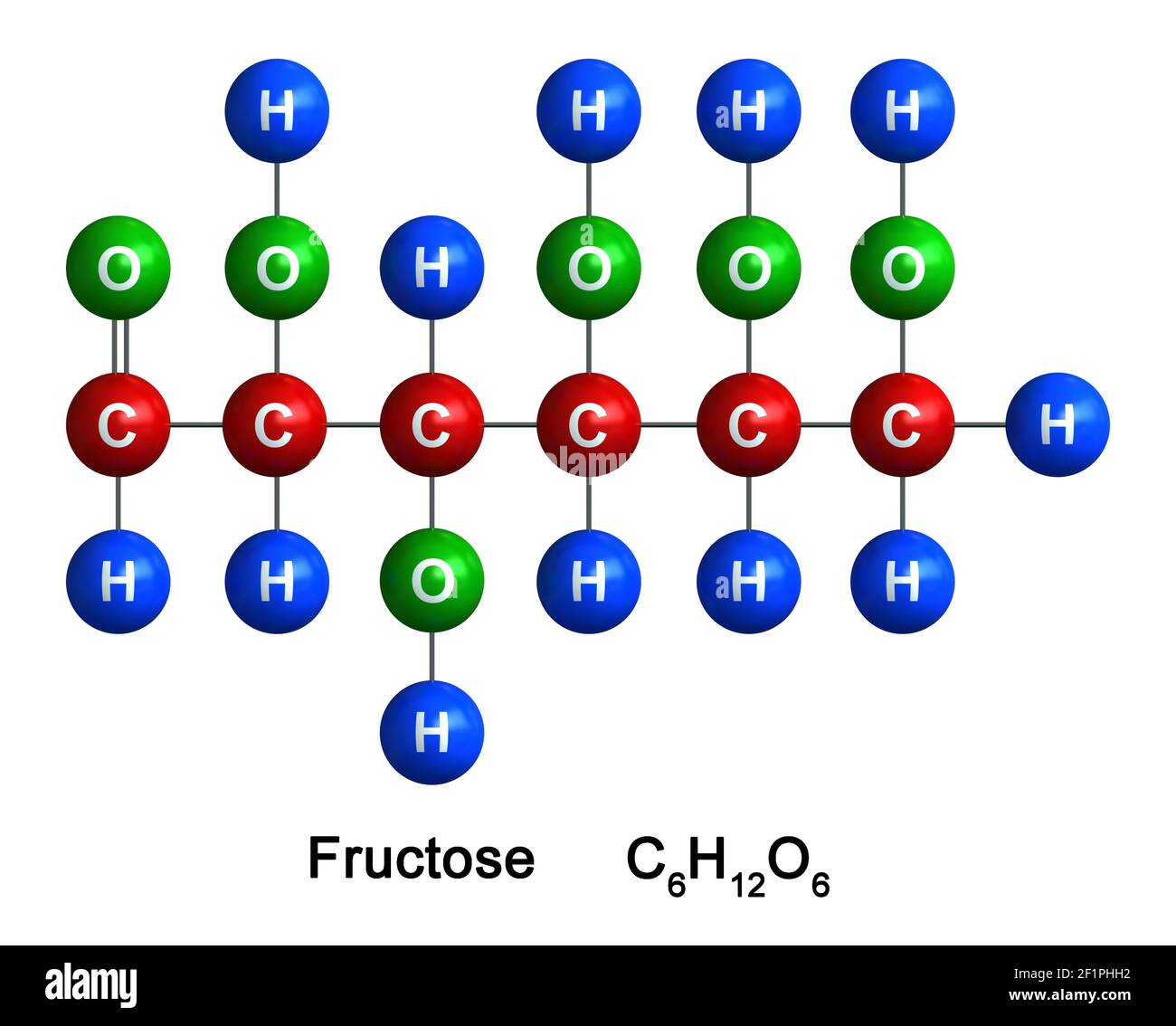 Fructose Molecule Structure 3d