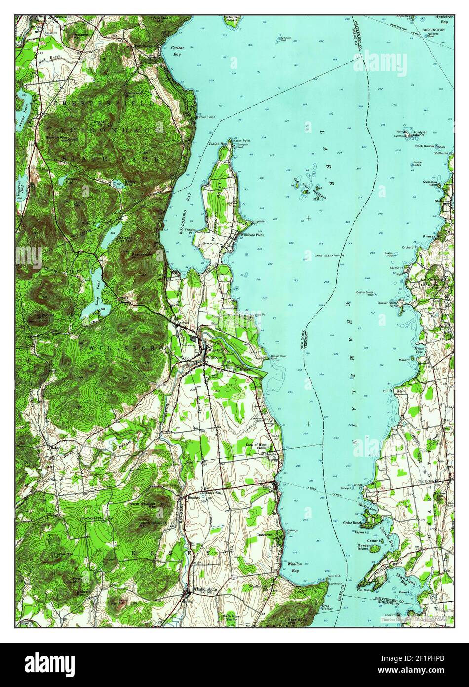 Map of willsboro new york hi-res stock photography and images - Alamy