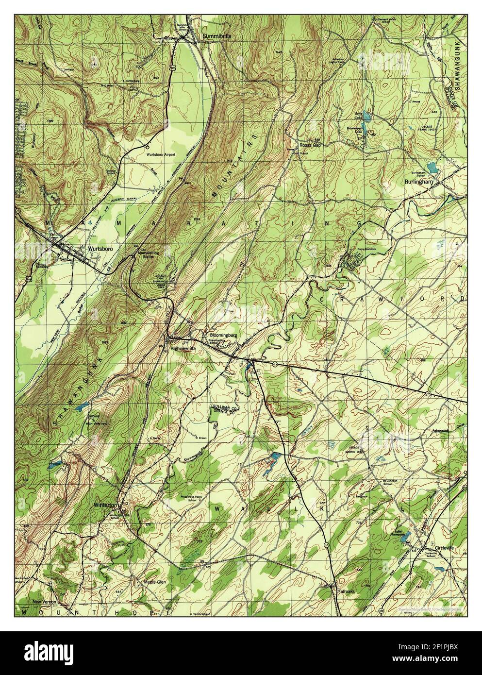 Map of wurtsboro hi-res stock photography and images - Alamy