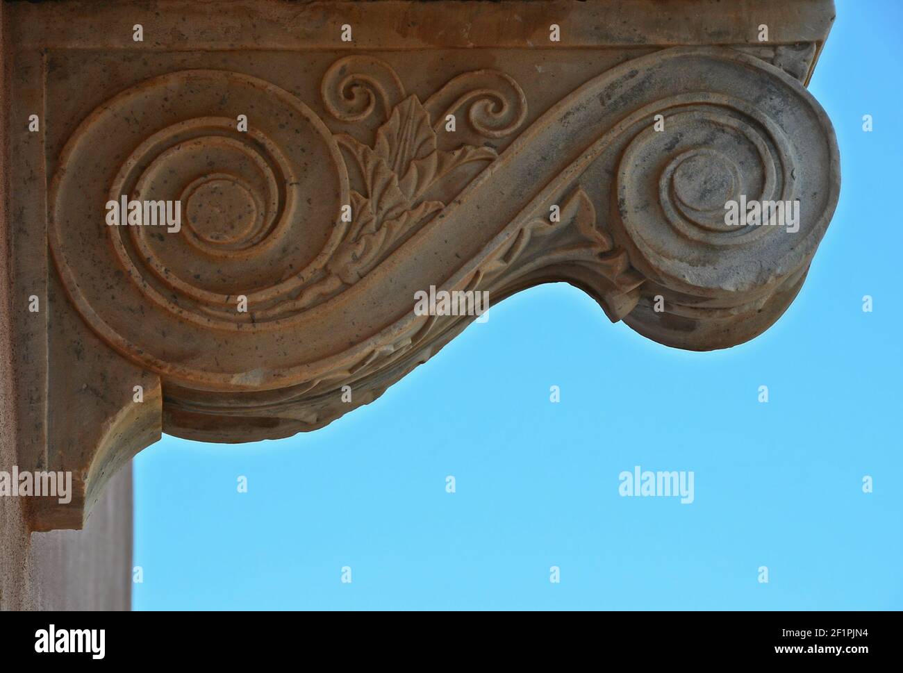 Neoclassical house Ionic style sculpted marble architectural detail in ...