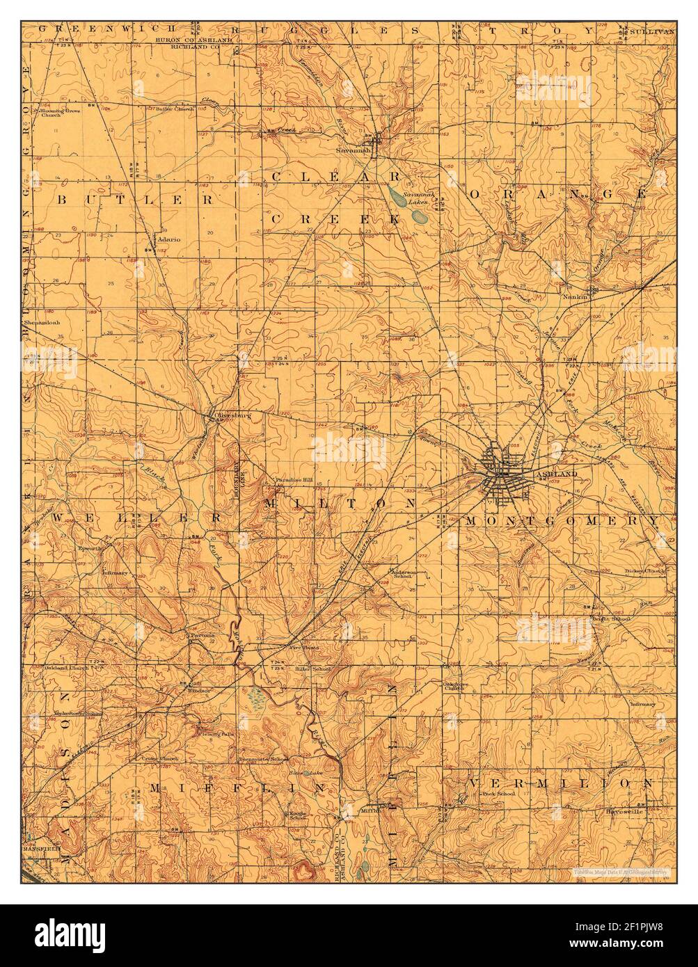 Map of ashland Cut Out Stock Images & Pictures - Alamy