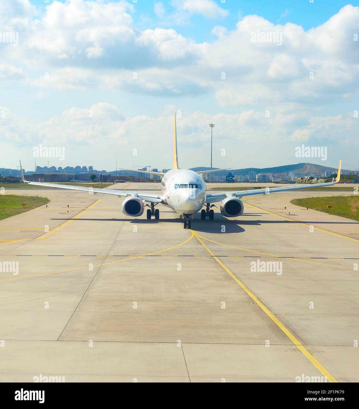 Airplane runway airport Turkey Stock Photo - Alamy
