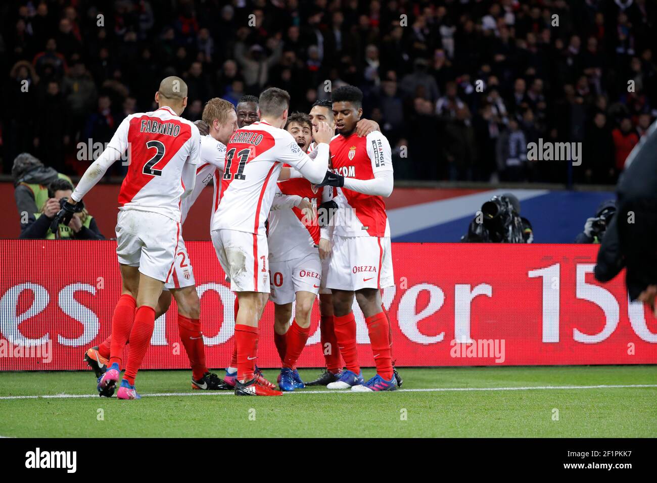 Bernardo SILVA (AS Monaco FC) scored a goal and celebrated it with ...