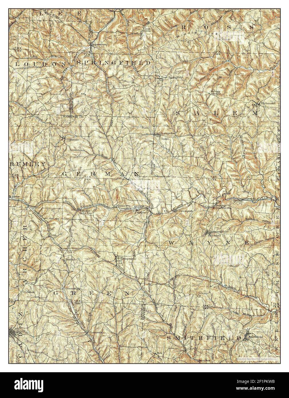 Map of cadiz ohio hi-res stock photography and images - Alamy