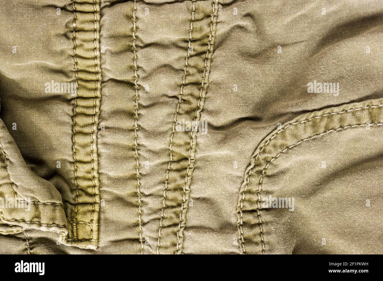 clothing items washed cotton fabric texture with seams, clasps, buttons ...