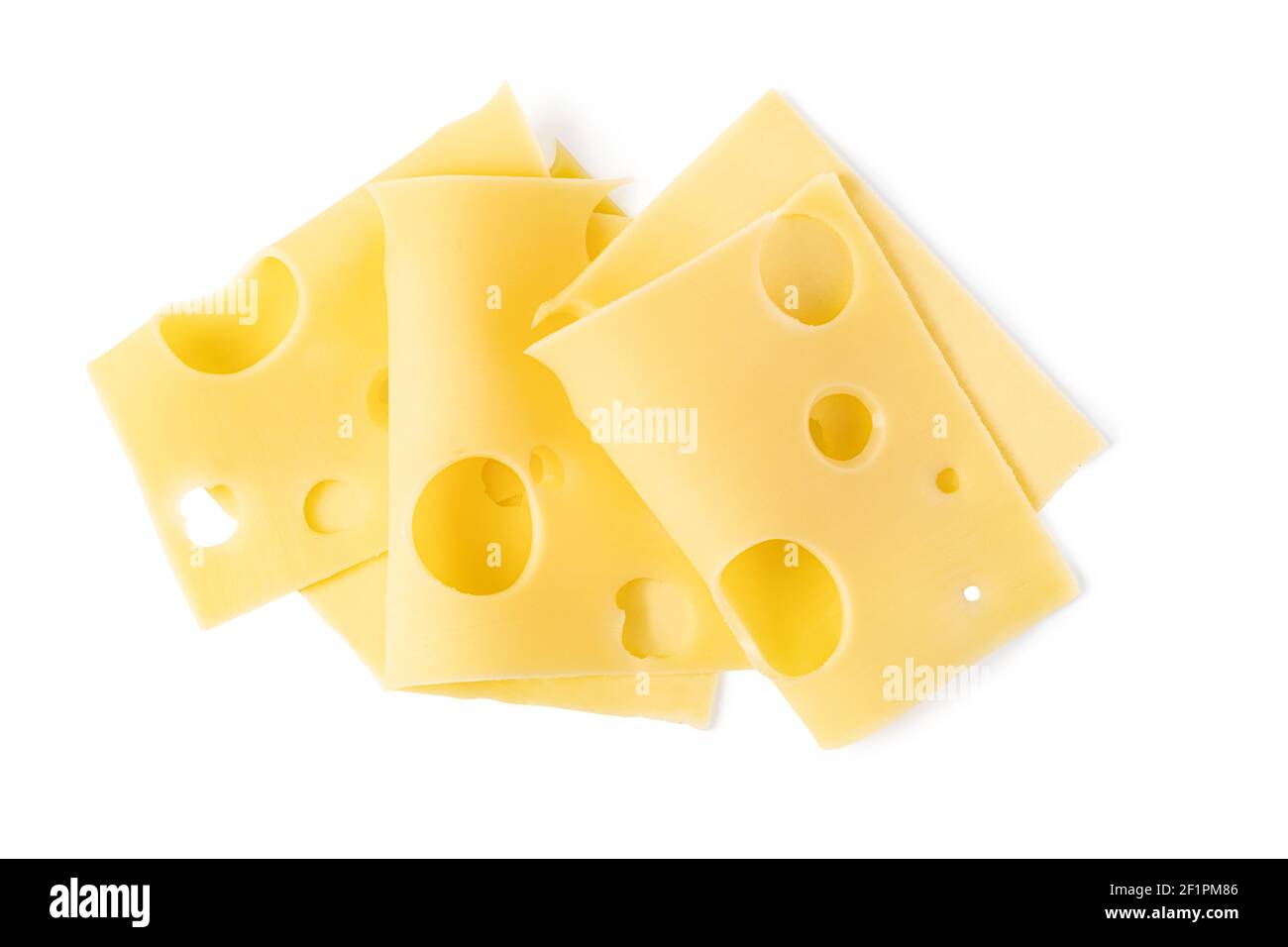 Cheese slice on a white background Stock Photo - Alamy